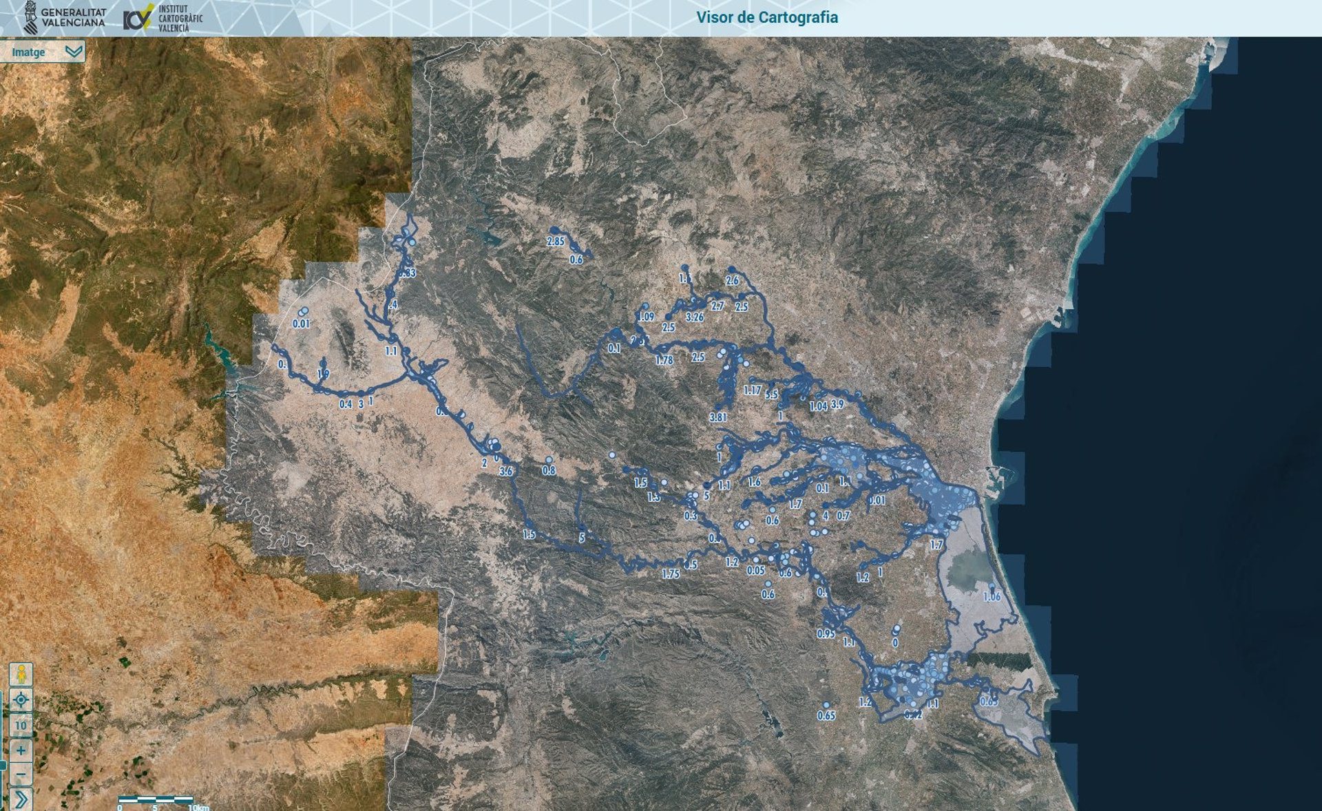 El Consell xifra en un 18% la superfície dels municipis afectats per la dana on se suspenen ...